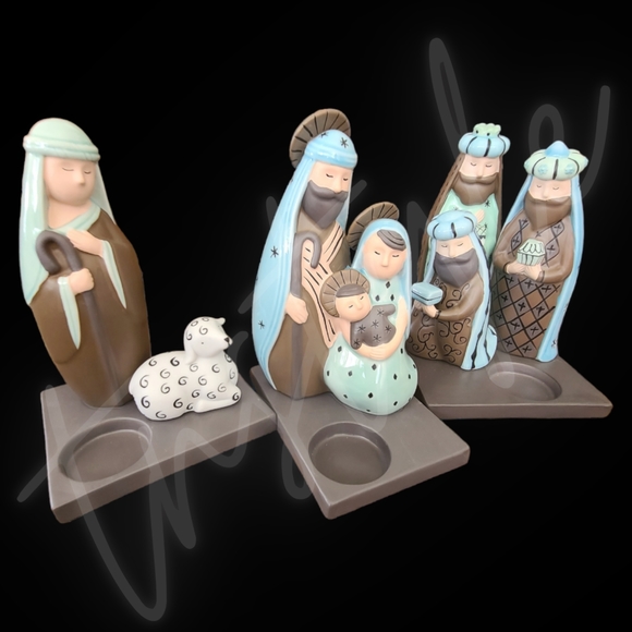 PartyLite | Accents | Retired Partylite Modern Nativity Scene Themed ...
